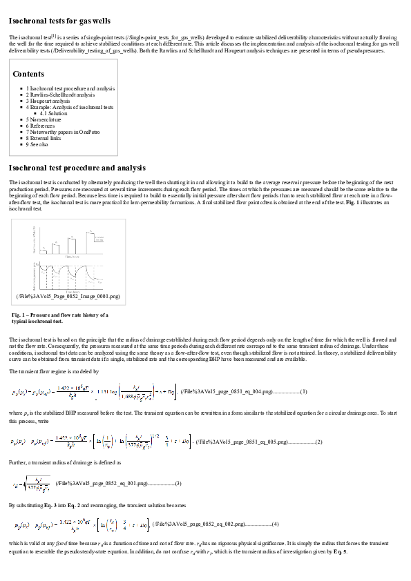 (PDF) Isochronal tests for gas wells