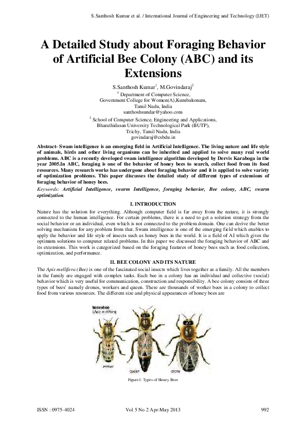 (PDF) A Detailed Study about Foraging Behavior of Artificial Bee Colony ...