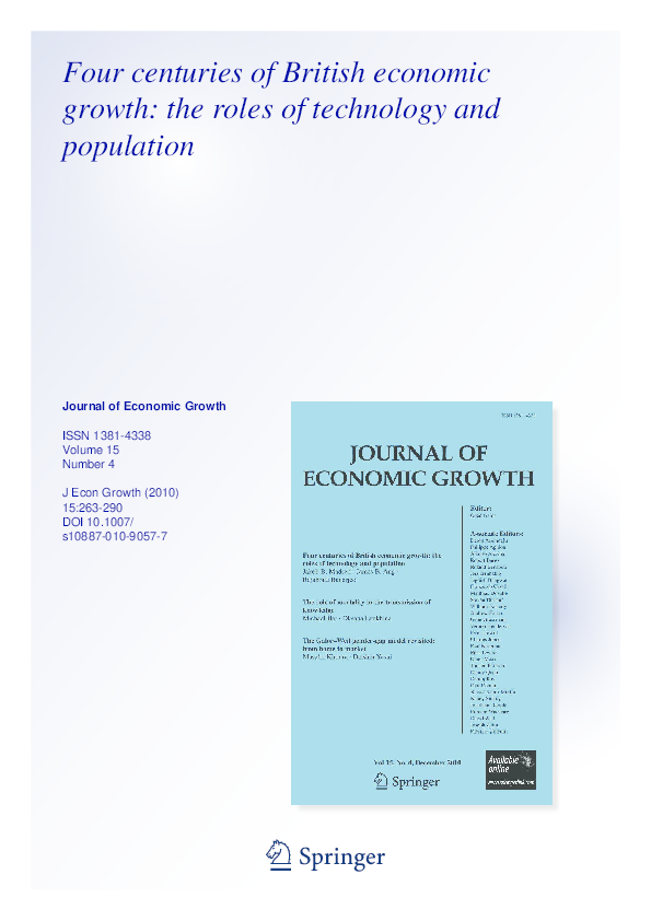 (PDF) Four centuries of British economic growth: The roles of ...