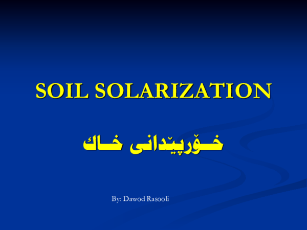 (PDF) SOIL SOLARIZATION