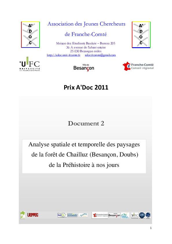 (PDF) Analyse spatiale et temporelle des paysages de la forêt de ...