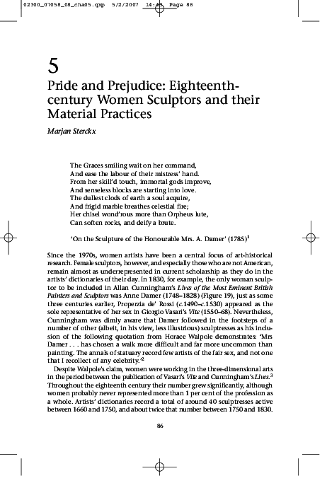 (PDF) 'Pride and Prejudice: Eighteenth-Century Women Sculptors and ...