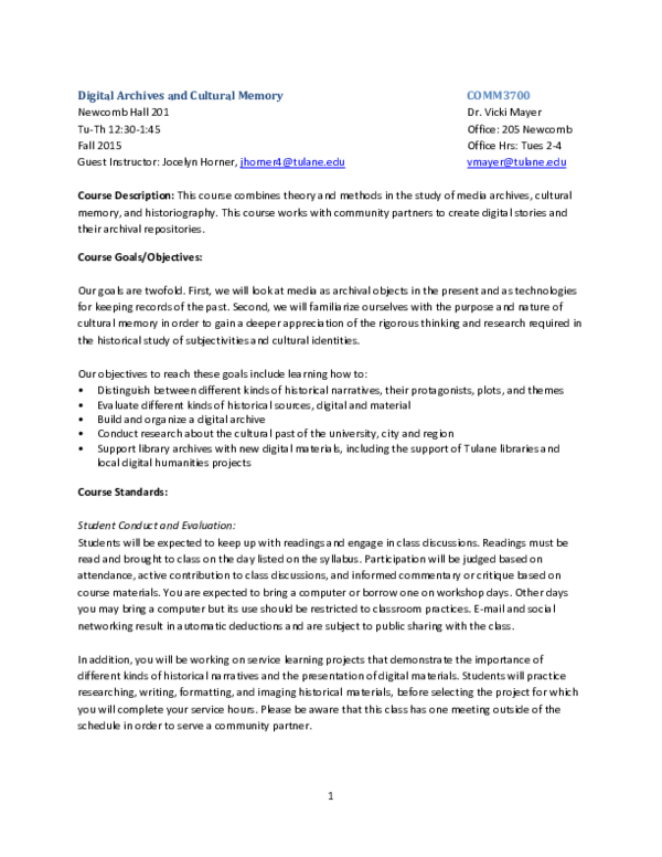 (PDF) Media Archives and Cultural Memory