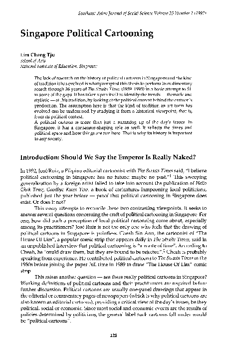 (PDF) Singapore Political Cartooning