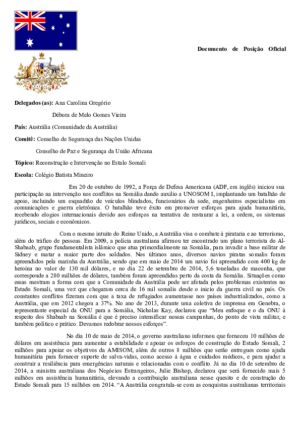 (DOC) Documento de Posicao Oficial