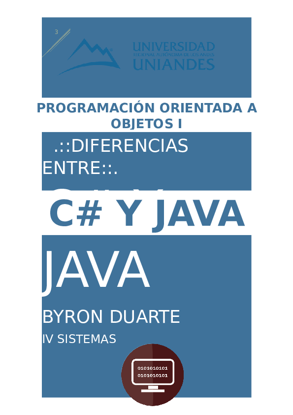 (DOC) DIFERENCIAS ENTRE C# Y JAVA