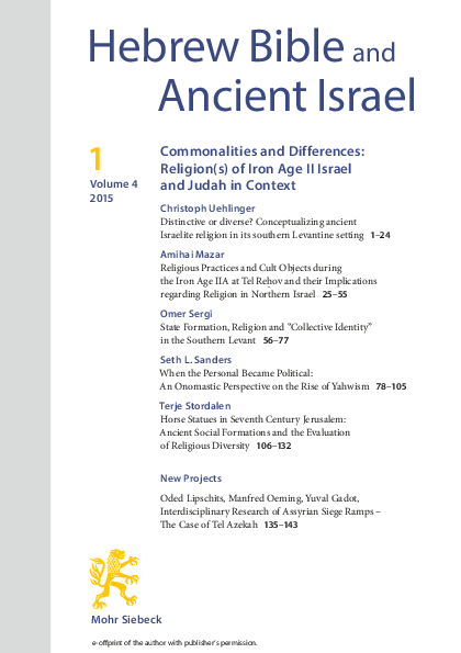 (PDF) Distinctive or diverse? Conceptualizing ancient Israelite ...