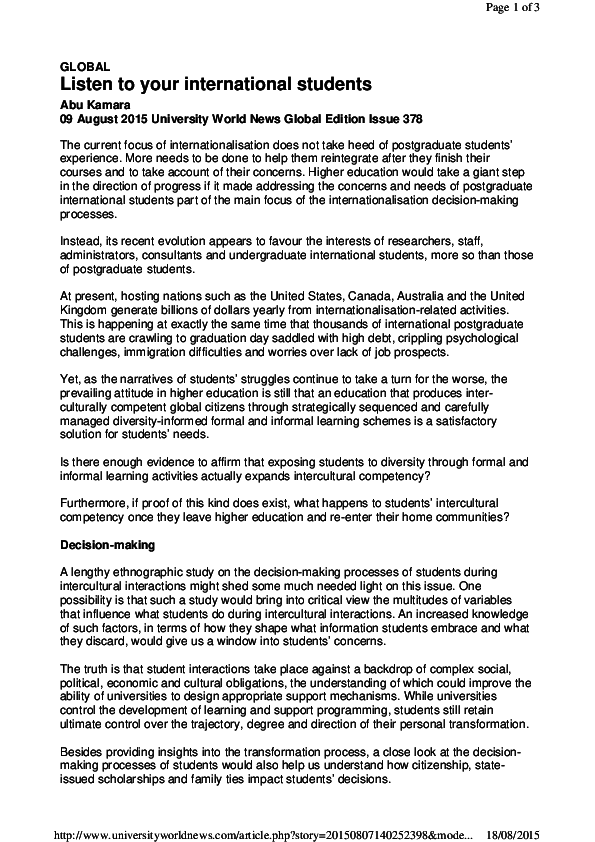 the shape of global higher education