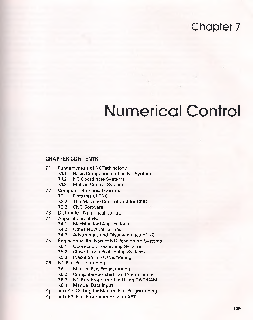 (PDF) Numerical Control CHAPTER CONTENTS