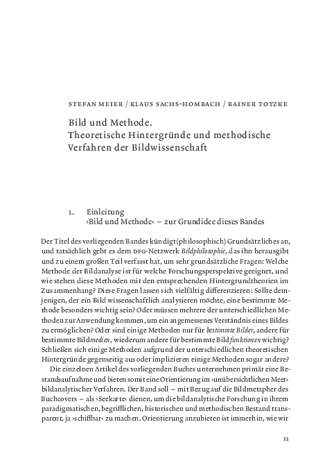 (PDF) Bild und Methode: Einleitung