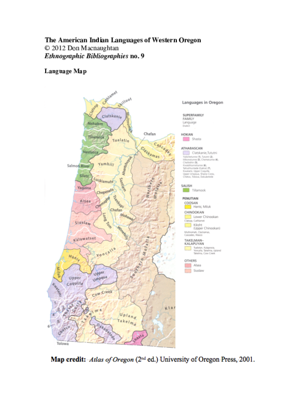 (PDF) The American Indian Languages of Western Oregon