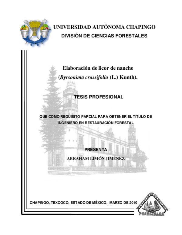 (PDF) UNIVERSIDAD AUTÓNOMA CHAPINGO DIVISIÓN DE CIENCIAS FORESTALES