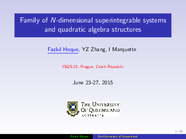 Family of $N$-dimensional superintegrable systems and quadratic algebra structures
