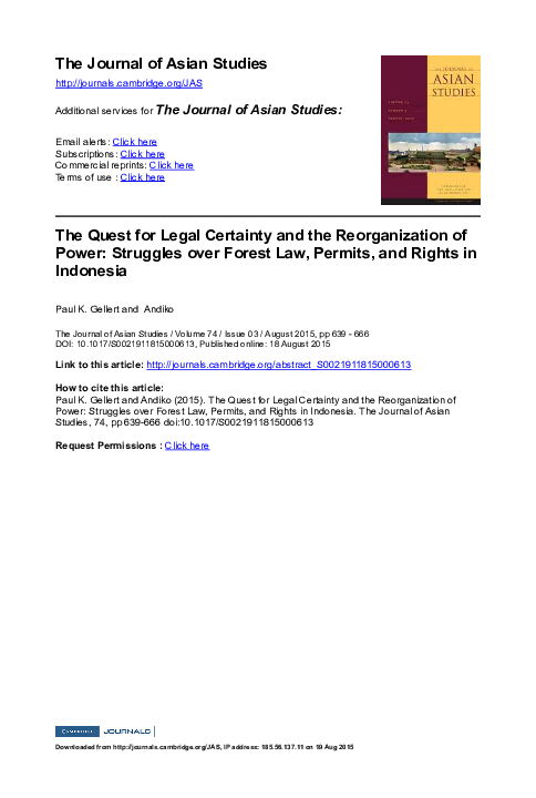 (PDF) The Quest for Legal Certainty and the Reorganization of Power ...