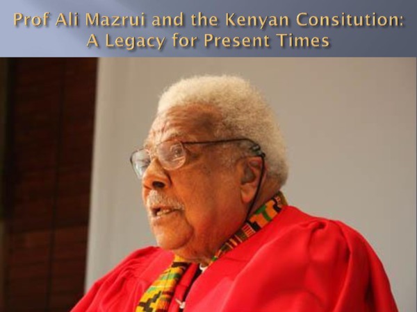 (PDF) Prof Ali Mazrui 1st Annual Memorial Lecture - Biodata