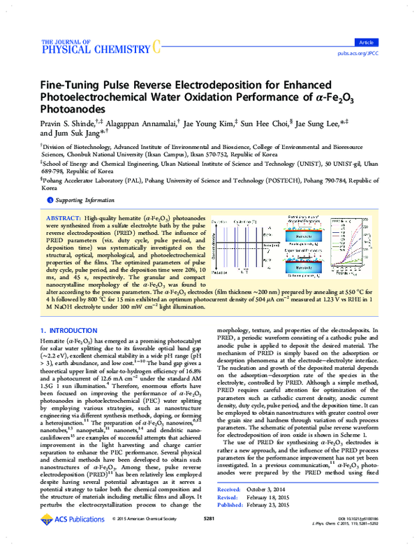 (PDF) Fine-Tuning Pulse Reverse Electrodeposition for Enhanced ...