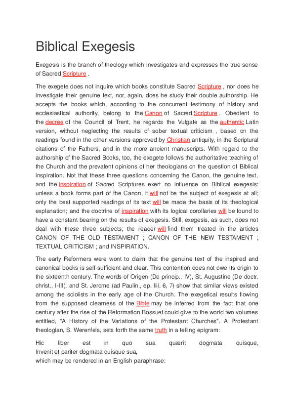 (DOC) Biblical Exegesis