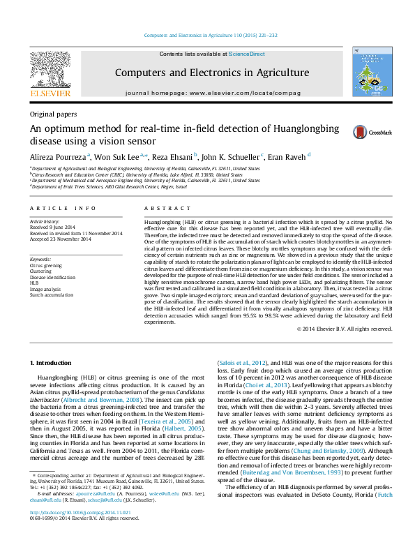 (PDF) An optimum method for real-time in-field detection of ...