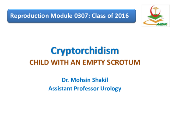 (PDF) Cryptorchidism: Child with Empty scrotum