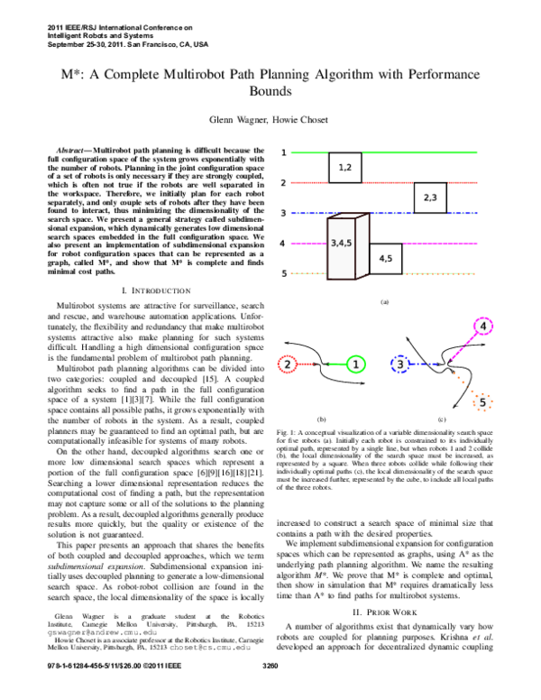 Pdf M A Complete Multirobot Path Planning Algorithm With