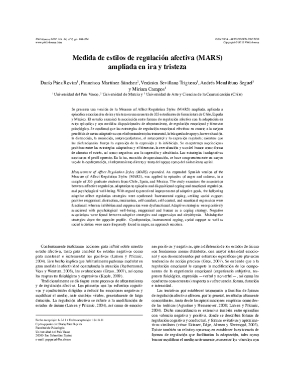 (PDF) Mood Affect Regulation Scale expanded
