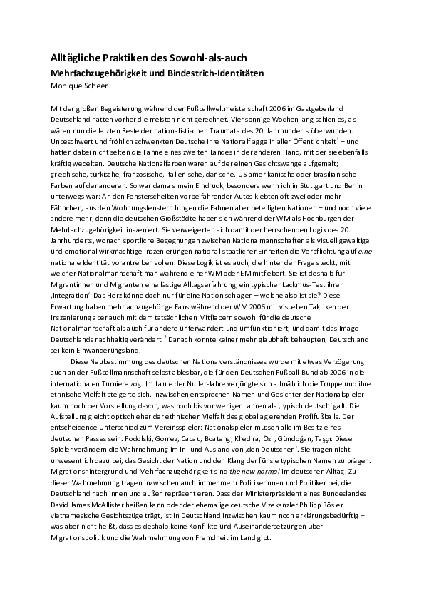 (PDF) Alltägliche Praktiken des Sowohl-als-auch. Mehrfachzugehörigkeit ...