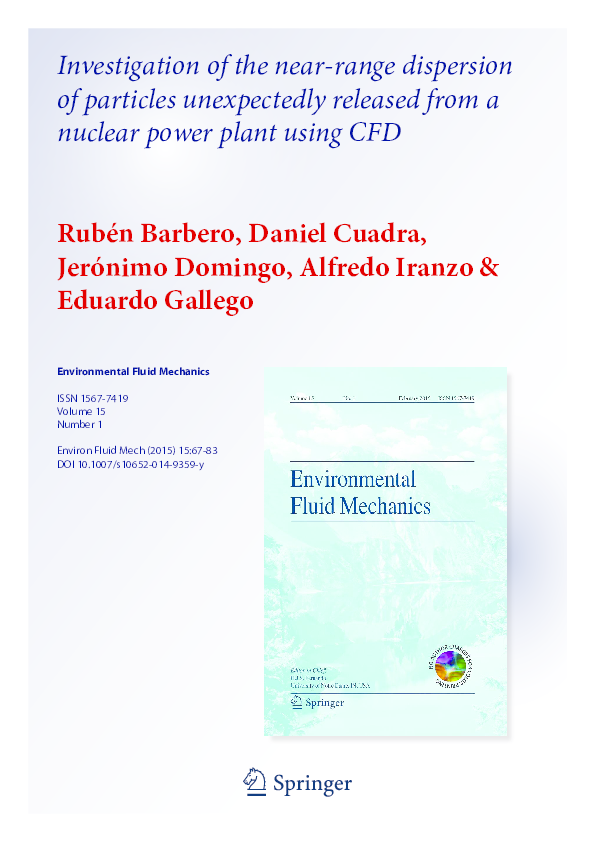 (PDF) Investigation of the near-range dispersion of particles unexpectedly released from a ...