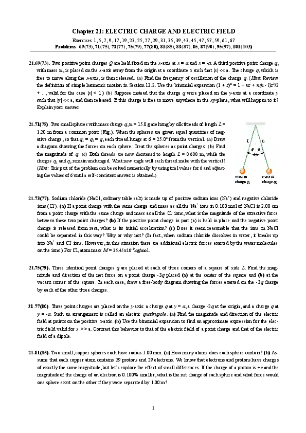 (PDF) Chapter 21: ELECTRIC CHARGE AND ELECTRIC FIELD