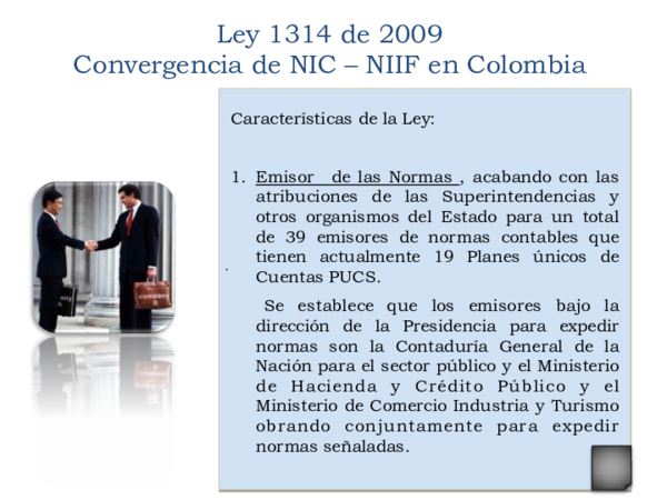 (PDF) Convergencia de NIC – NIIF en Colombia Características de la Ley