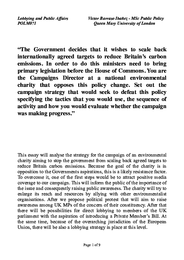 (PDF) Campaign essay