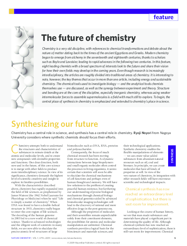 (PDF) The Future of Chemistry