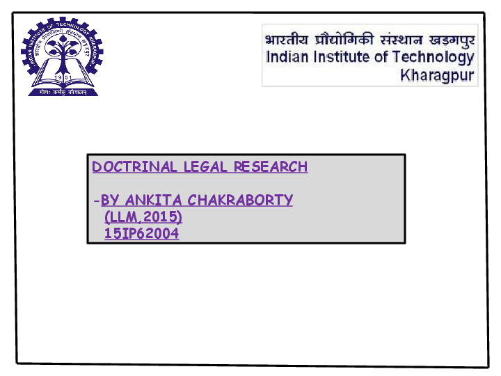 (PPT) Doctrinal Legal Research