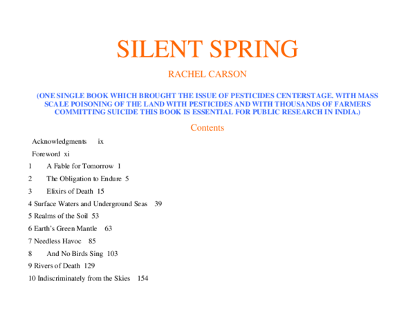 (PDF) Silent Spring