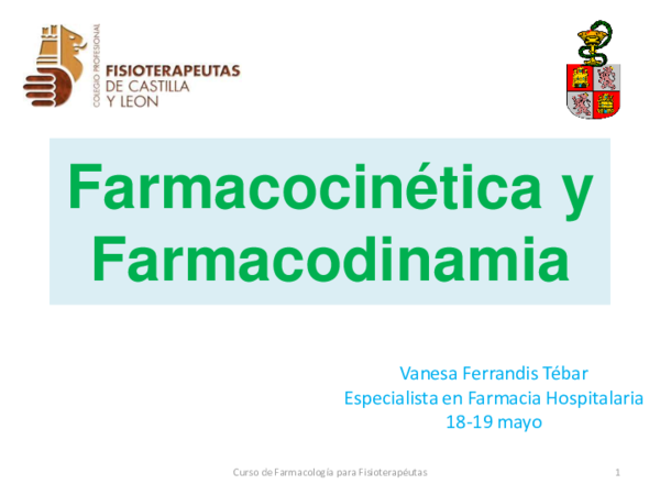 (PDF) FARMACOCINÉTICA Y FARMACODINAMIA