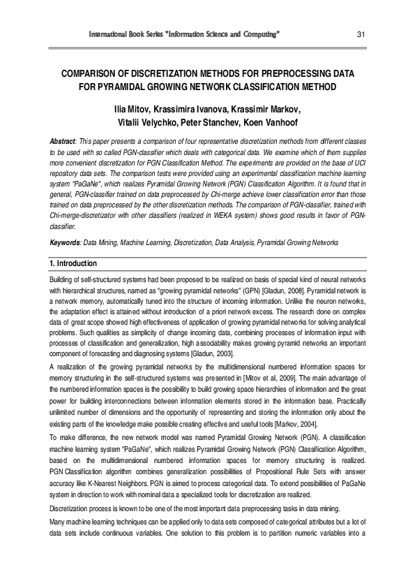 (PDF) Comparison of discretization methods for preprocessing data for pyramidal growing network ...