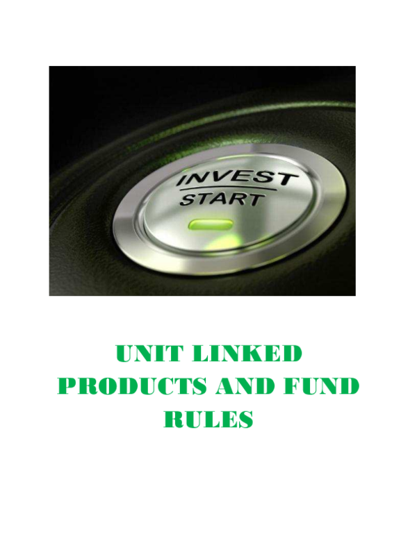 (PDF) UNIT LINKED PRODUCTS AND FUND RULES