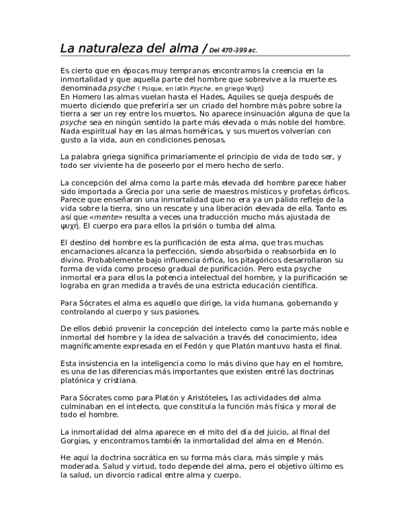 (DOC) SOBRE EL ALMA PLATON