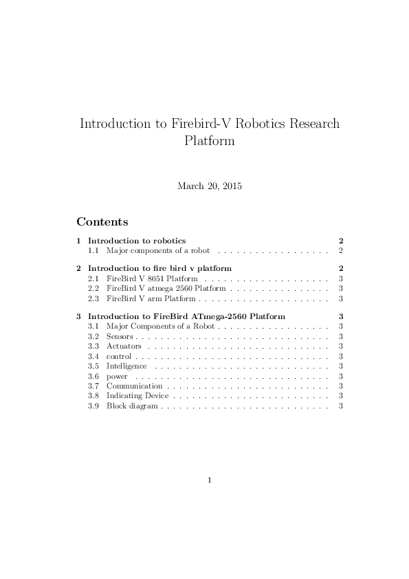 (PDF) Introduction to Firebird-V Robotics Research Platform