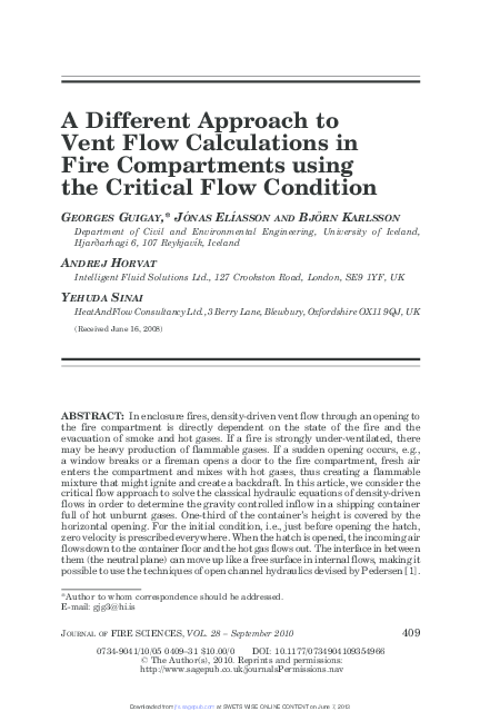 (PDF) A different approach to vent flow calculations in fire ...