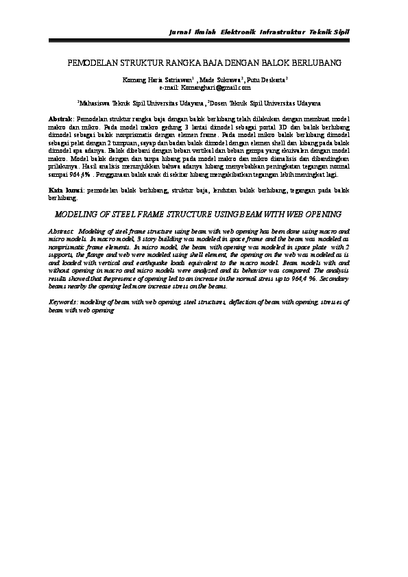 (DOC) BEAM WITH WEB OPENING