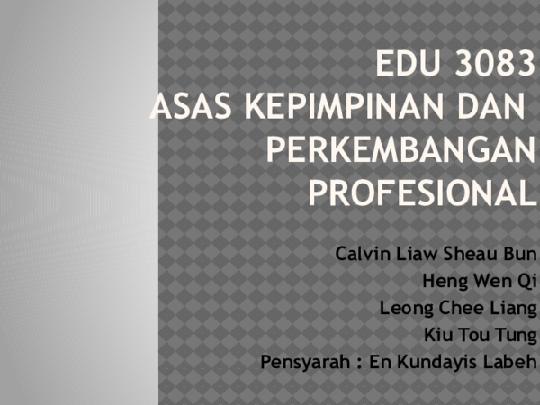 (PPT) Ciri ciri kepimpinan calvin liang heng tung