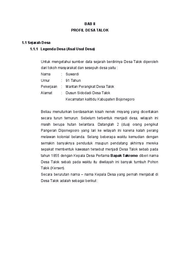(DOC) profil desa talok kalitudu