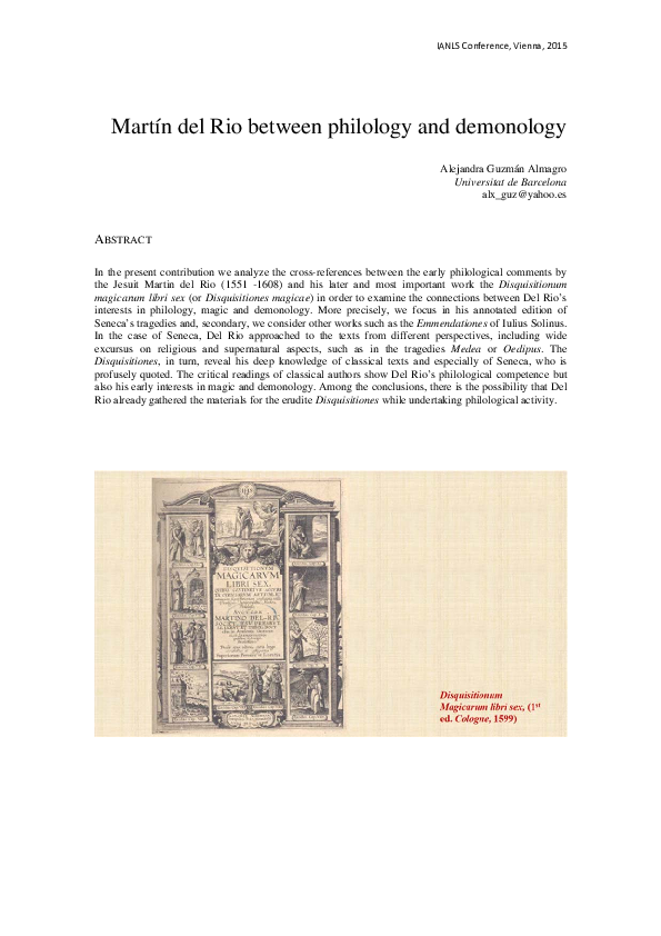 (PDF) Martin del Rio between philology and demonology