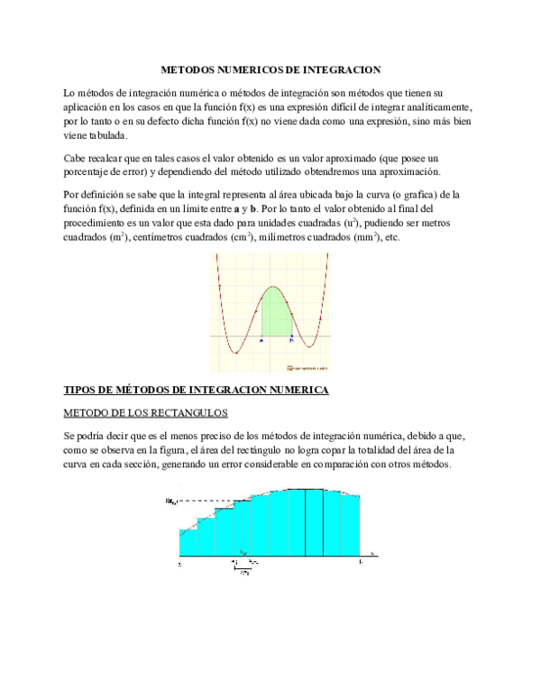 (DOC) METODOS NUMERICOS DE INTEGRACION