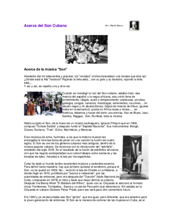 (PDF) Acerca del Son cubano