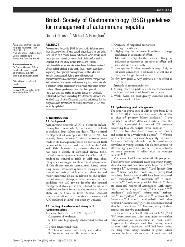 (PDF) Guidelines British Society of Gastroenterology (BSG) guidelines for management of ...