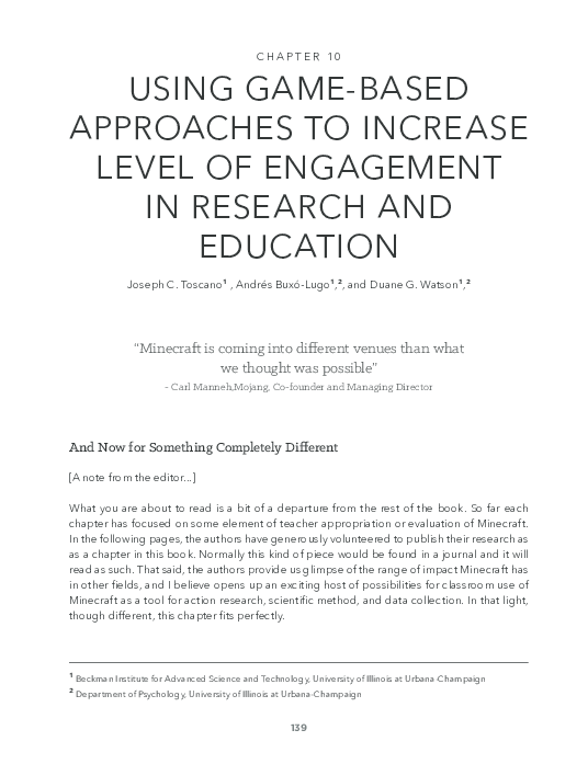 (PDF) Using game-based approaches to increase level of engagement in ...