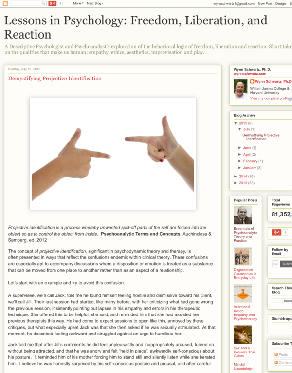 (PDF) Demystifying Projective Identification