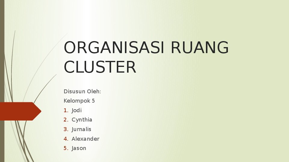 (PPT) Organisasi Ruang Cluster