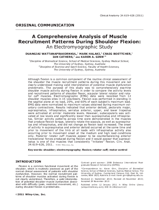 (PDF) A comprehensive analysis of muscle recruitment patterns during ...